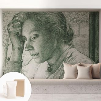 Tulup Carta Da Parati Non Tessuto - Con Colla Inclusa Per Camera Da Letto - Facile Da Applica - Motivo Decorativo Donna Riflessiva 208x146 Cm