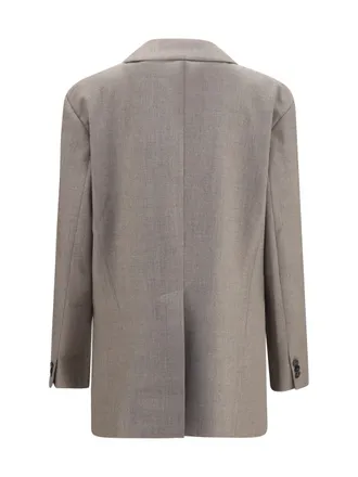 P.A.R.O.S.H. Virgin Wool Double-Breasted Blazer - Gray