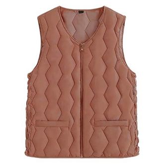 Generic Gilet Sans Manche Femme Gilet Femme D&eacute;contract&eacute; Quotidien Ville Col Montant Hiver - Veste DEmpilage Chaude Pour Grand Froid Urbain