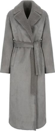 Betta Corradi Femme, Manteaux, Gris, Taille: 40 FR Manteau Teddy Synth&eacute;tique