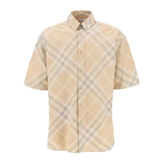Burberry Check Baumwollhemd - - Shirts - Herren - Beige - XL