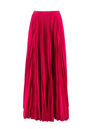 Dior Christian Dior Pink Pleated Silk Midi Skirt Size S