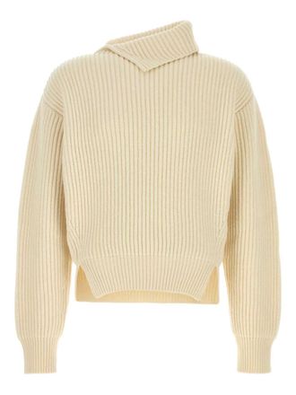 Jil Sander pull côtelé - Tons neutres