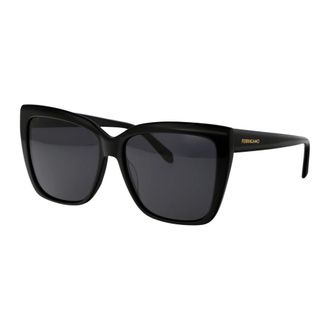 Ferragamo Femme, Accessoires, Noir, Taille: 58 MM Sf1102S Lunettes de soleil