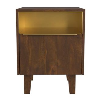 Rendez-Vous Déco Rendez-vous Déco - Table de chevet en bois et métal, 1 tiroir et 1 porte - taiko