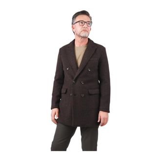 AT.P. CO Doppelreihiger Hahnentrittmantel - - Jackets - Herren - Braun - XL