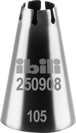 Ibili Shell/Rope Piping Nozzle, Stainless Steel, Silver, 6 x 3 x 3 cm