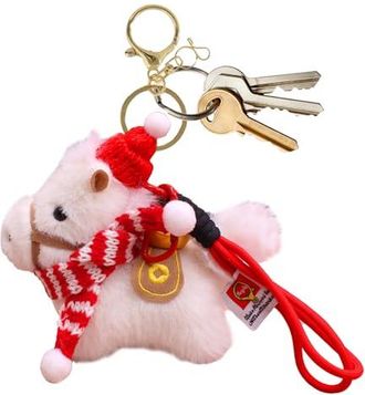 Generico Pendentif pour sac en peluche - Porte-cl&eacute;s en peluche ann&eacute;e cheval 2026 - Porte-cl&eacute;s avec pendentif sac &agrave; dos cheval | pour hommes femmes filles jeune