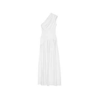 Solace London One-shoulder Draped Maxi Dress