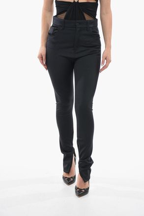 Balenciaga Stretch-Leggings Mit 5 Taschen Und Rei&szlig;verschl&uuml;ssen Am Kn&ouml;chel Balenciaga