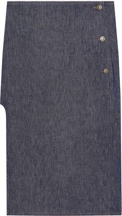 Courrèges Gerader Jeansrock - Grau