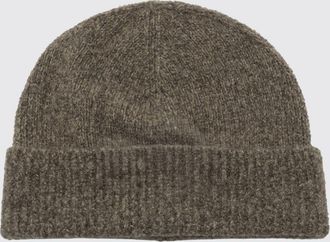 Brunello Cucinelli Bonnet en m&eacute;lange de laine, soie et cachemire &agrave; revers