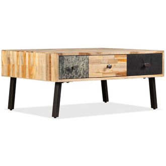vidaXL Couchtisch Recyceltes Massivholz Teak 90x65x40 cm Vidaxl