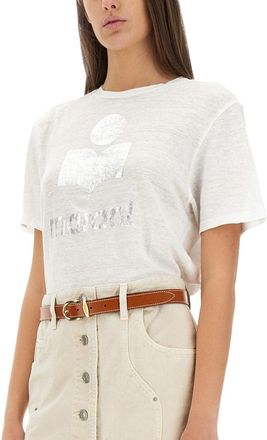 Isabel Marant Linen T-Shirt - White