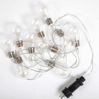 Licht-Erlebnisse Licht-erlebnisse - led Au&szlig;enlichterkette IP44 Transparent Stecker Kabel 4,5 m lang 2700 k warmwei&szlig;es Licht au&szlig;en Balkon Terrasse