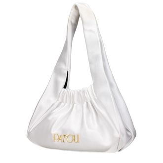 Patou Gathered Fabric Shoulder Bag - White