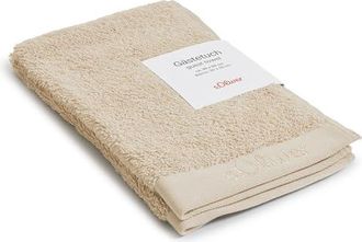 s.Oliver Serviette dinvit&eacute; 30 x 50 cm - 100 % coton, 600 g/m&sup2;, douce et absorbante - Beige