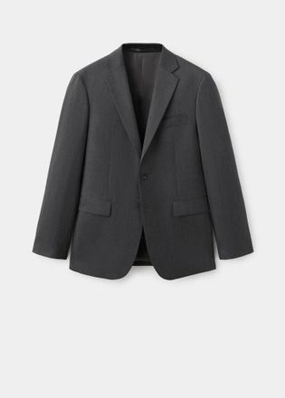 Mango Veste costume 100 % laine slim-fit gris - Homme - 46 - MANGO MAN