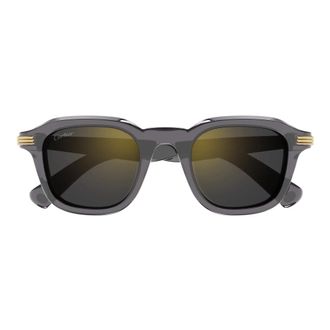 Cartier Elegante Sonnenbrille mit Godron-Detail - - Accessories - Herren - Grau - 49 MM