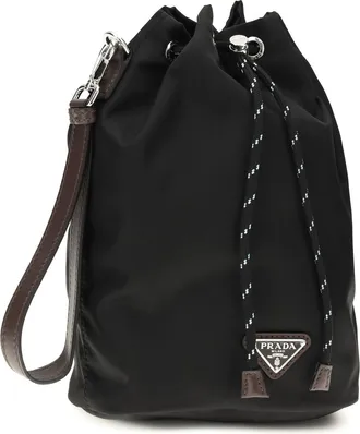 Prada Mens Speedrock Re-Nylon Bucket Bag Nero Recycled Polyamide Beauty Cases