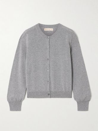 &Daughter Cardigan En Cachemire Et Coton Mélangés Chinés Enya - Gris