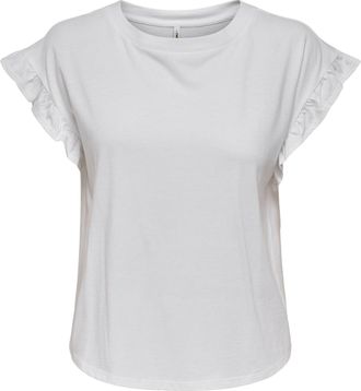 Only Onlgrape S/S Frill O-Neck Top JRS