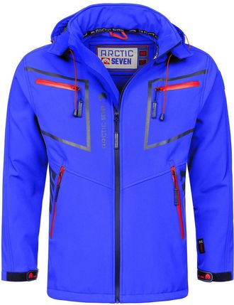 Arctic Seven Herren Softshell Jacke Funktionsjacke Outdoor Regenjacke Atmungsaktiv Fleece Innenfutter AS088 [AS-088-Blau-Gr.5XL]