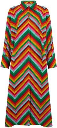 Valentino Garavani Femme, Robes, Multicolore, Taille: 48 FR Longue Robe Zigzag