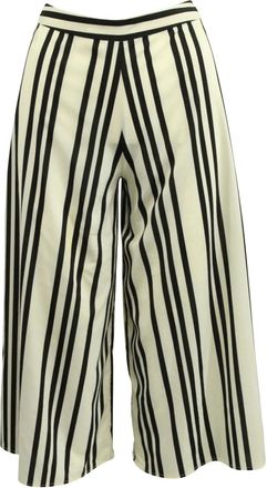 Alice & Olivia pantalon ample à rayures - Blanc