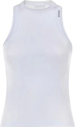 Dondup Femme, Tops, Blanc, Taille: 42 FR Canotta Slim in Costina