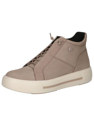 Caprice Damen Sneaker hoch aus Leder mit Reißverschluss, Braun (Mud Nubuc), 37.5 EU