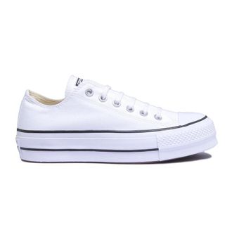 Converse Klassischer Low-Platform-Trainer in Wei&szlig; Schwarz - - Shoes - Damen - Wei&szlig; - 41 1/2 EU