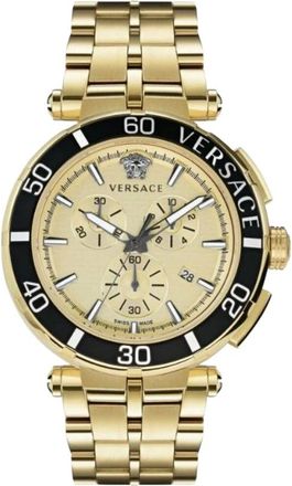 Versace Homme, Accessoires, Jaune, Taille: ONE Size Greca Chrono Chronograph