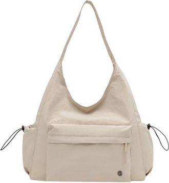 Generic Sac &agrave; bandouli&egrave;re polyvalent en nylon tendance pour femme, shopping, voyage, quotidien, beige, 400.00x250.00x150.00mm/15.75x9.84x5.91inch