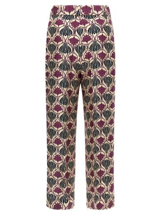 Max Mara Womens Purple Silk Casual Pants