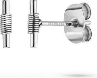 Liebeskind BERLIN Twist Ohrring - Ohrring aus Edelstahl - Silber - 0,7 cm - Steckverschluss - wasserfest & hautfreundlich