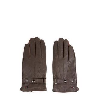 Tommy Hilfiger Gants unis en cuir de ch&egrave;vre