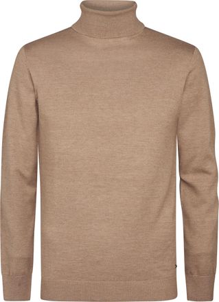 Petrol Industries Herren Strickpullover - Stehkragen mit Kn&ouml;pfen und Rei&szlig;verschluss - Regular Fit - Herrenbekleidung - Orange - XL