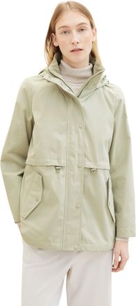 Tom Tailor Damen Parka Mantel mit Kapuze, 34895 - Desert Green, M