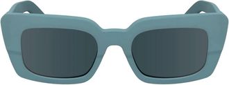 Calvin Klein Sonnenbrille mit geometrischem Gestell - Blau
