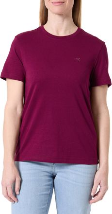 Calvin Klein Damen Archive Jersey Crew Tee EU LV047B224G Tees, Violett (Berry Glaze), XL, Violett (Berry Glaze), XL