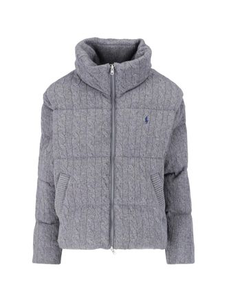 Polo Ralph Lauren Down Jacket In Wool And Cashmere