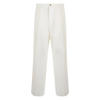 Polo Ralph Lauren Gerade geschnittene Hose mit Bundfalten - - Trousers - Damen - Wei&szlig; - 2XS