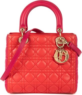 Dior Crossbody Bags - Lady Dior Medium - Gr. unisize - in Orange - f&uuml;r Damen