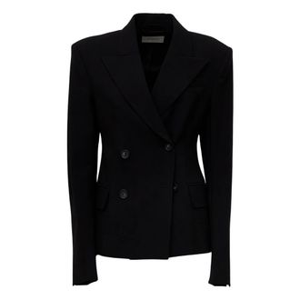Sportmax Zweireihiger Stretch-Wollblazer - - Jackets - Damen - Schwarzk - S