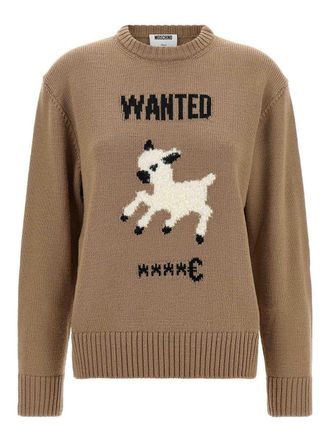 Moschino Pull Col Rond - Beige