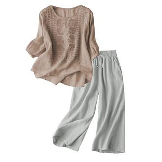 Generic Ensemble de v&ecirc;tements de d&eacute;tente pour femme et hiver en velours chaud de couleur unie velours &eacute;pais deux pi&egrave;ces pantalon &agrave; manches longues pour femme 