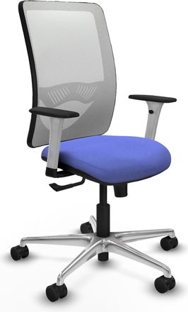 Piqueras y Crespo Gepolsterter B&uuml;rostuhl Zulema mit wei&szlig;en und schwarzen Armlehnen, h&ouml;henverstellbare Lendenwirbelst&uuml;tze, ausgestattet mit 3 Positionen und Schneidescha