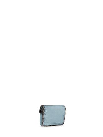 Stella McCartney Womens Bi-Fold Wallet Falabella Light Blue Polyester & Purses