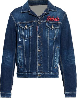 Dsquared2 Homme, Vestes, Bleu, Taille: L Veste en jean effet vintage